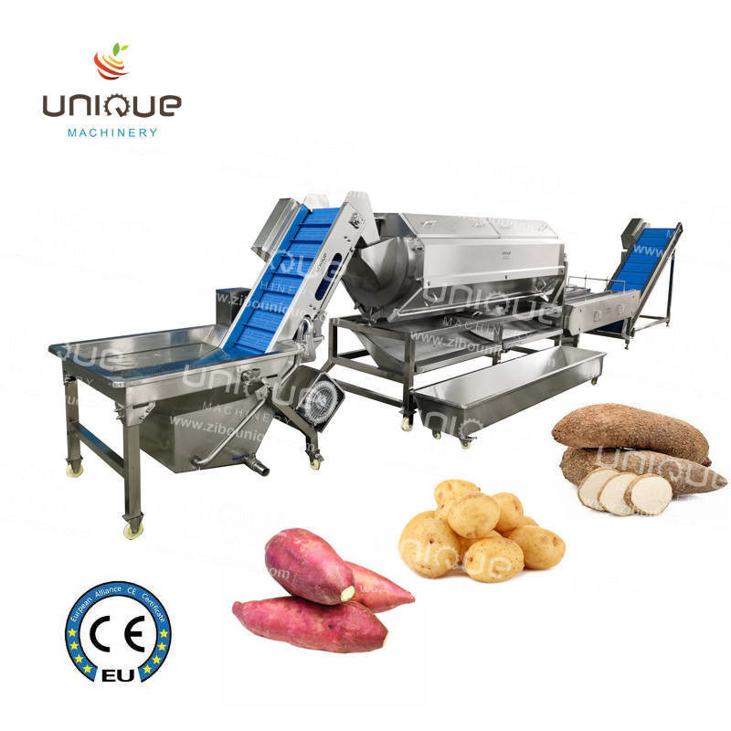 Cassava Peeler Machine for Continuous Root Vegetable Peeling Line in ...